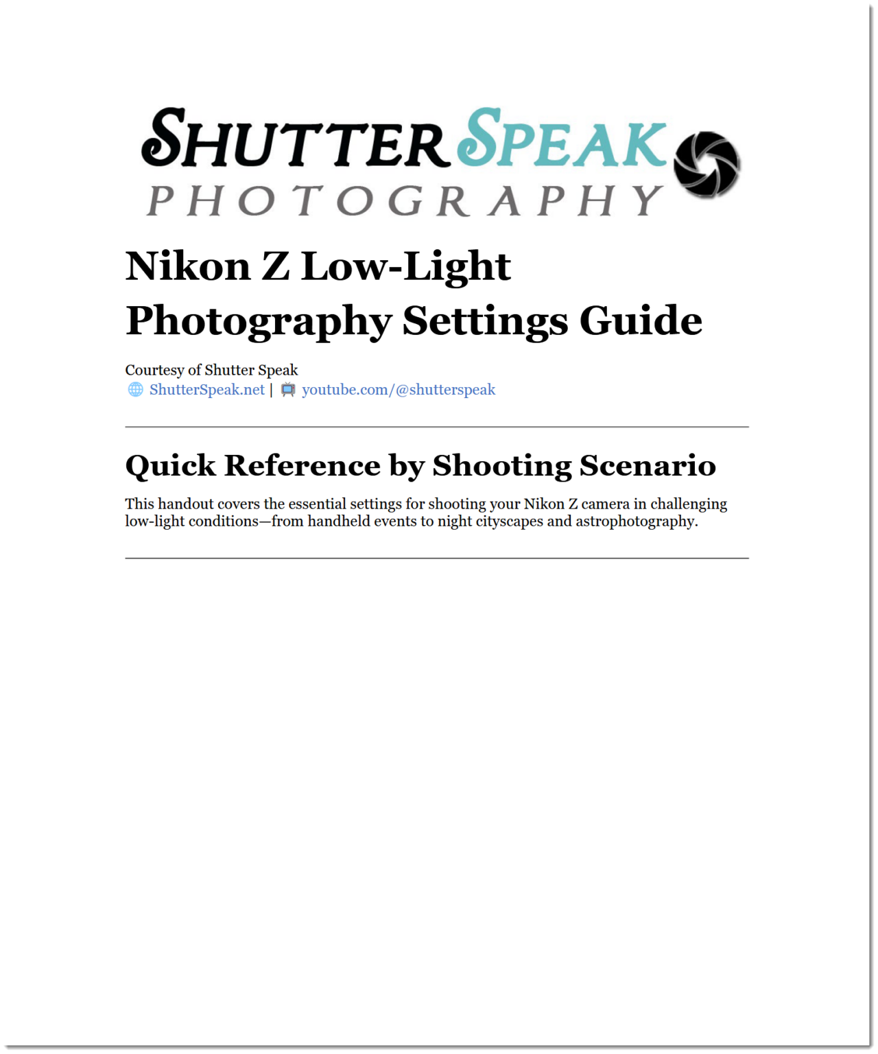 Your Nikon Z Low-Light Guide Is Ready – Shutter Speak